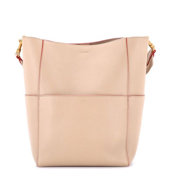 Celine | Bags | Celine Sangle Seau Bag Calfskin Large Neutral | Poshmark